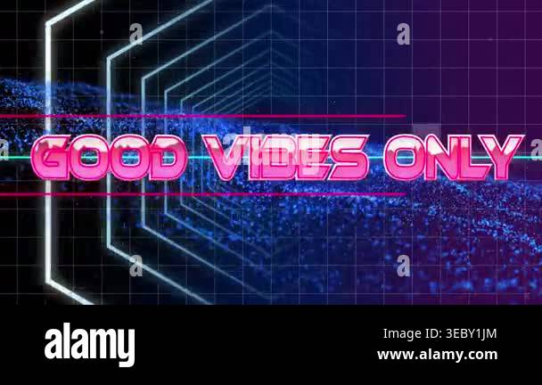A hexagon-shaped tunnel with grid lines. Video game entertainment and ...