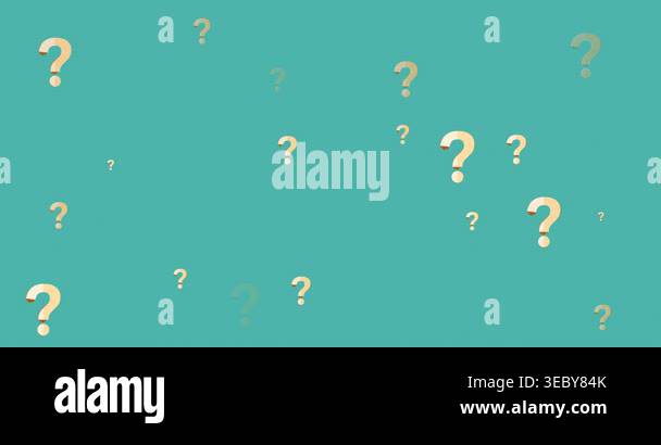 Animation of question marks over speech bubble. Global education and ...