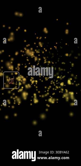 Vertical video: Particle cloud expanding from top, showing energy data ...