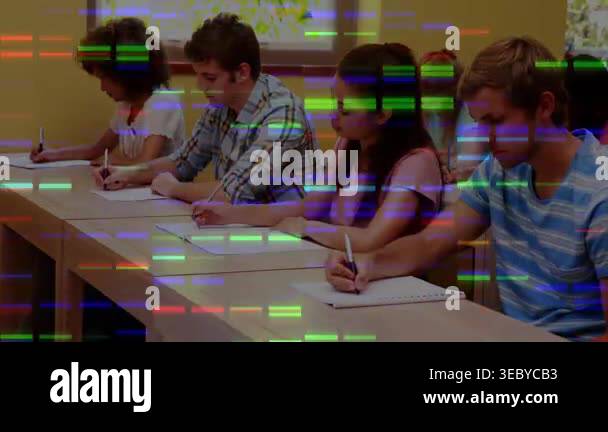 Animation of digital data processing over diverse group of students ...