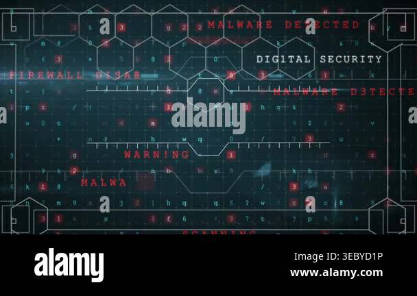 Animation of text with globe and network of connections. Global digital ...