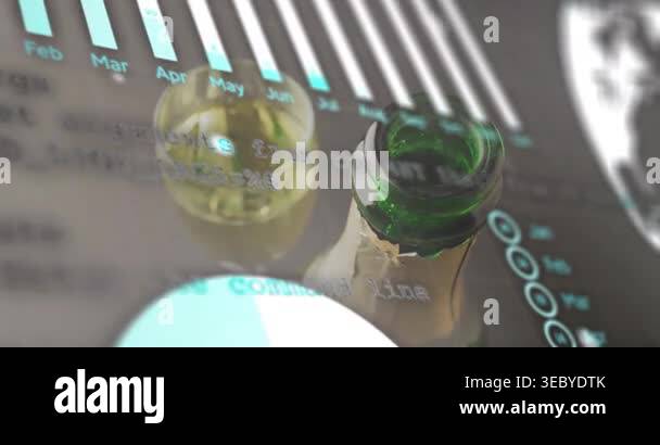 Vertical video: Data overlay sliding on play, showing bottle neck ...