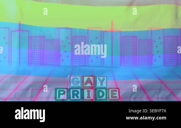 Animation of start text and data processing over office. Games ...