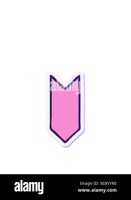 stretching up animation of sticker of a carton medal ribbon Stock Video ...