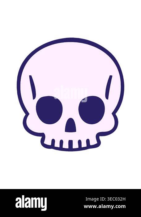 shine light effect animation of comic book style cartoon skull Stock ...