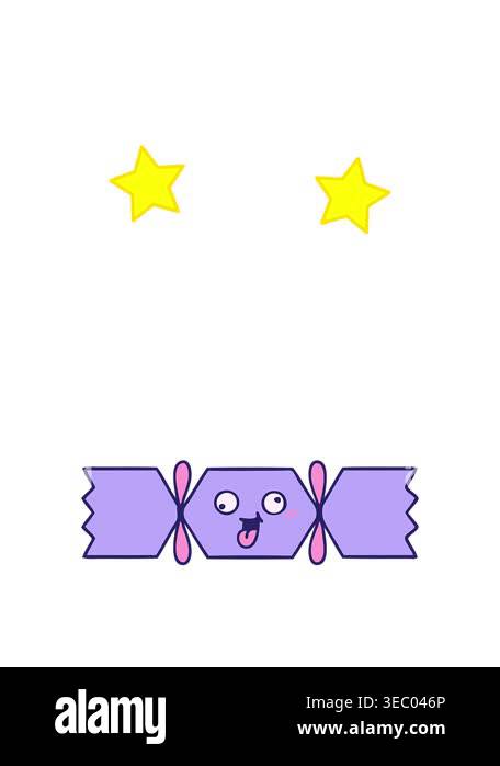 spinning stars animation of cute cartoon of a christmas cracker image ...