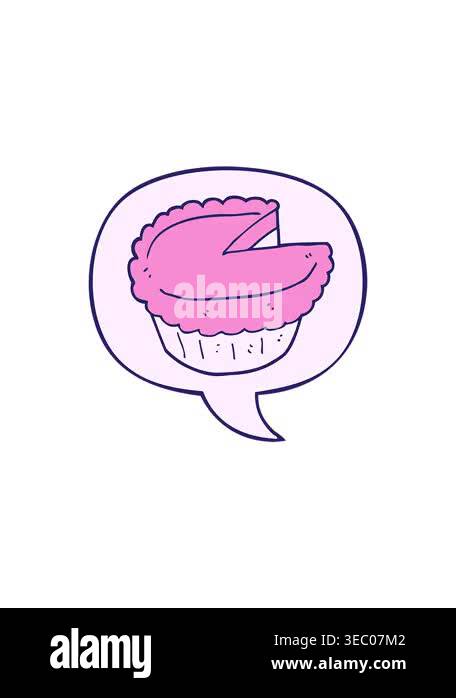 flashy sales animation of cartoon pie with speech bubble Stock Video ...