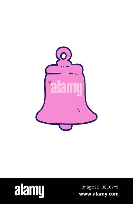 radioactive glowing animation of cartoon doodle ringing bell Stock ...