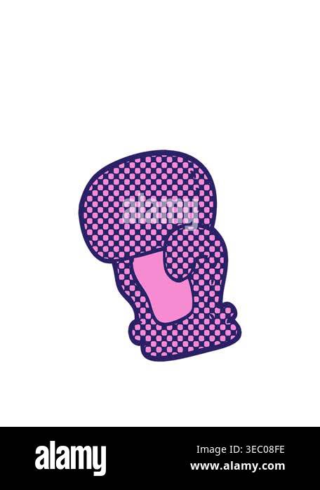 stretching up animation of cartoon of a boxing glove Stock Video ...