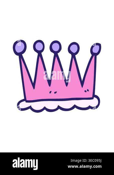 spinning motion animation of simple cartoon doodle crown Stock Video ...