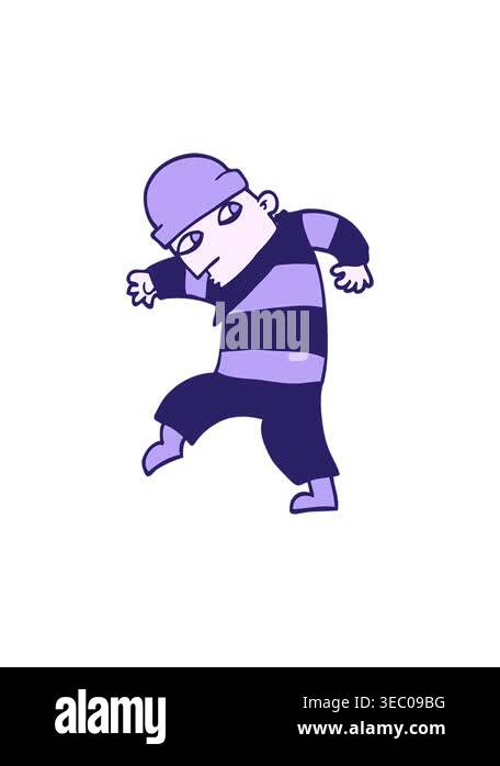 popping motion animation of cartoon sneaking thief Stock Video Footage ...