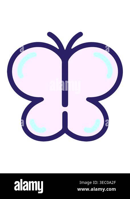 shine light effect animation of simple fun butterfly Stock Video ...