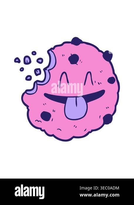 shine light effect animation of cartoon doodle of cookie Stock Video ...