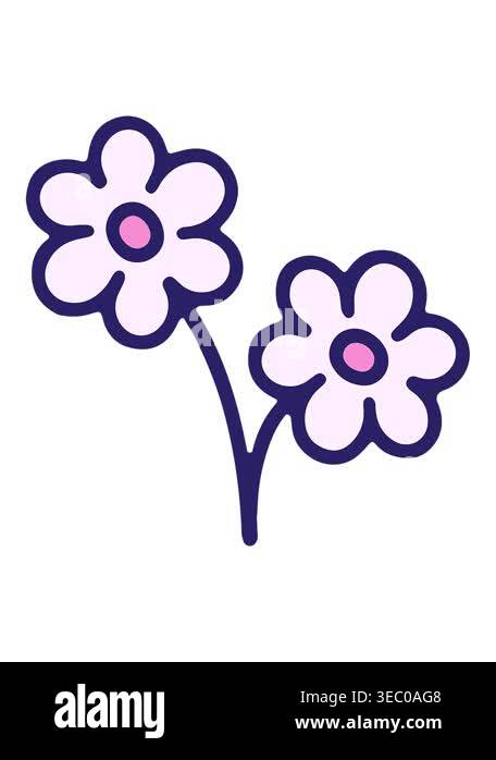 bob and pause animation of a simple bold flower design Stock Video ...