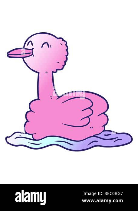 shine light effect animation of cartoon swimming duck Stock Video ...