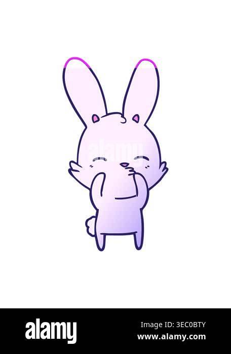 power up animation of a curious bunny cartoon Stock Video Footage - Alamy