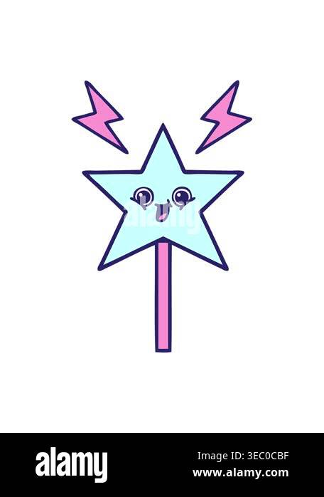 shaking motion animation of cartoon of a magic wand Stock Video Footage ...