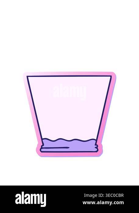 stretching up animation of sticker of a quirky hand drawn cartoon ...