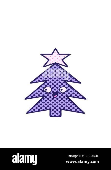 bobbing motion animation of comic book style cartoon of a christmas ...
