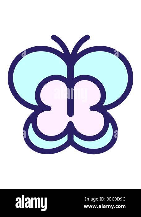 bob and pause animation of simple cartoon of a butterfly Stock Video ...