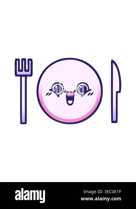 shine light effect animation of gradient shaded cartoon of a dinner ...