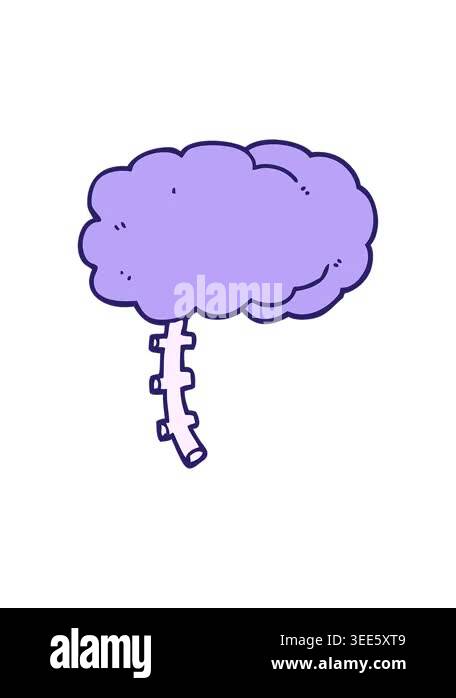 shivering motion animation of cartoon doodle of a brain Stock Video ...