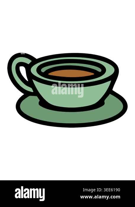 shivering motion animation of traditional brazilian cup of coffee Stock ...
