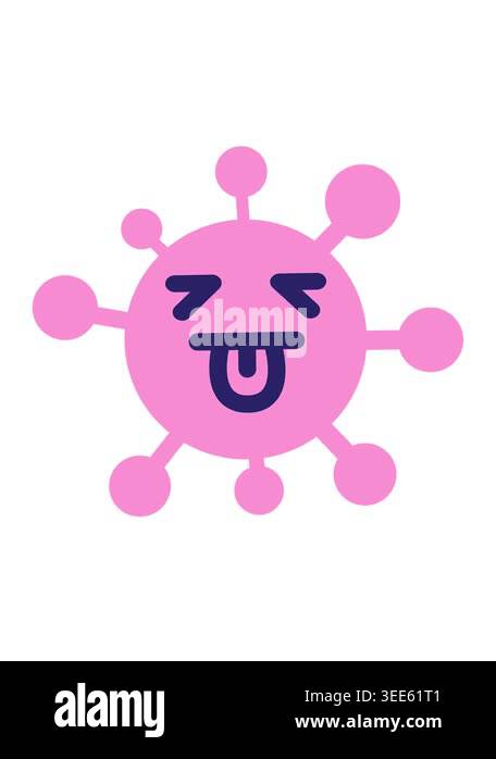 jiggle motion animation of tired out virus Stock Video Footage - Alamy