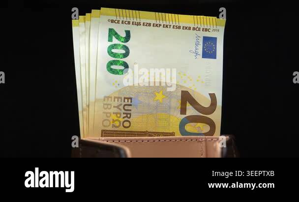 Euro banknotes in wallet. European Money. Cash, finance, savings ...