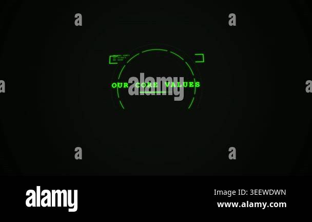 Digital HUD interface with circular target scanning, motion graphics ...