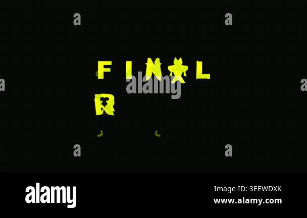 Final Round text animation appearing on a digital grid background ...