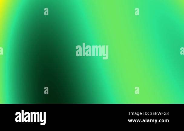 Abstract background with smooth fluid gradient motion of vibrant green ...