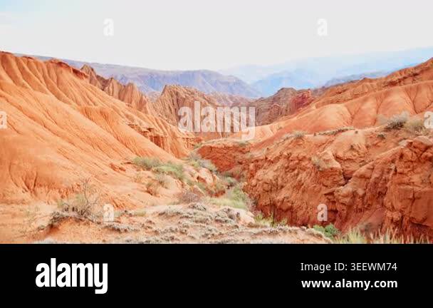 Skazka Canyon or Fairytale Canyon in Kyrgyzstan featuring a dramatic ...