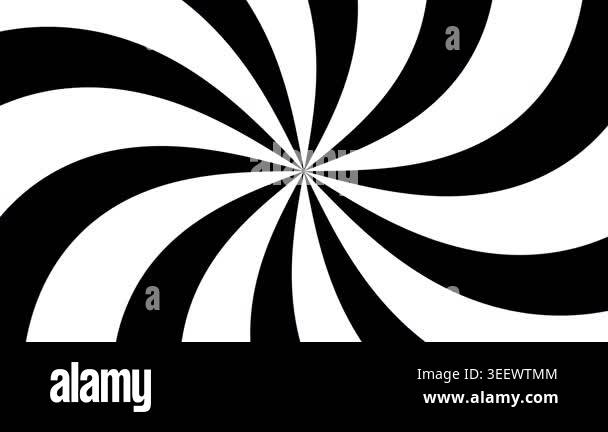 Abstract animation spirals spin seamless loop background with black and ...