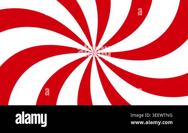 Spirals spin seamless loop animation background with red and white ...
