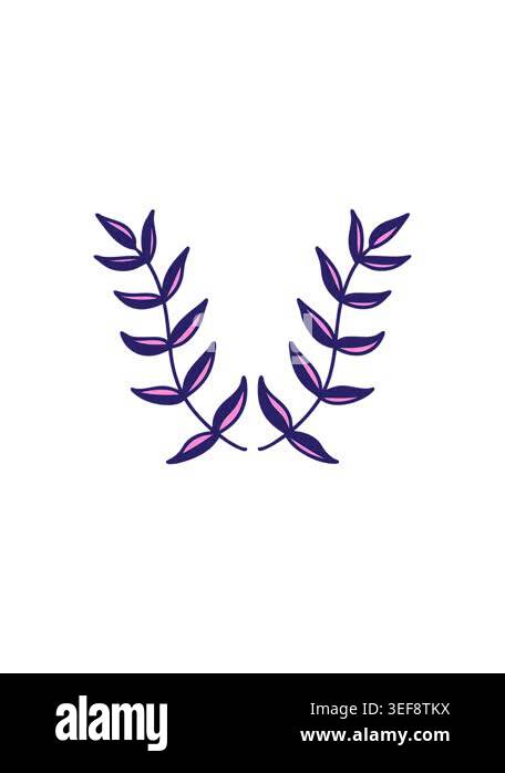 starburst effect animation of tattoo in traditional style of a laurel ...