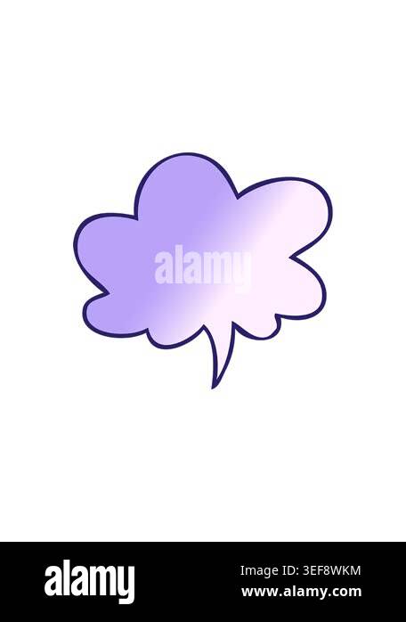 radioactive glowing animation of cartoon speech bubble in smooth ...