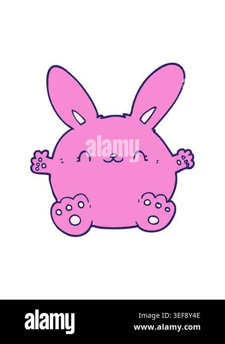 shivering motion animation of cartoon rabbit illustration Stock Video ...