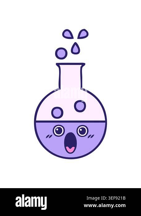 shine light effect animation of cute cartoon of a test tube Stock Video ...