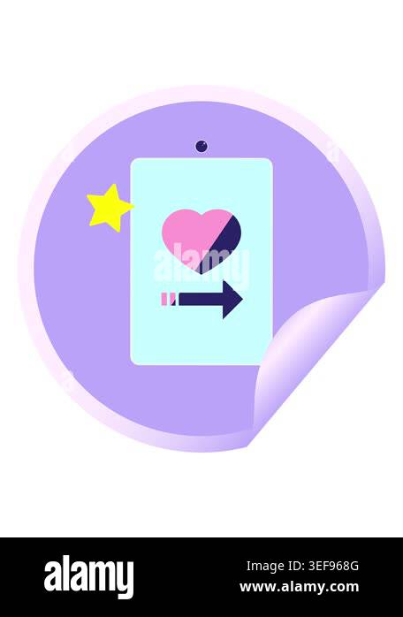 twinkling stars effect animation of dating app on cell phone graphic ...