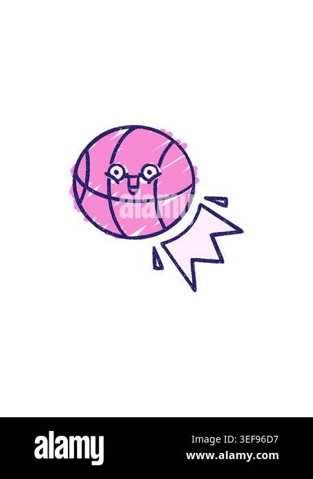 radioactive glowing animation of Basket Ball Chalk Drawing Stock Video ...