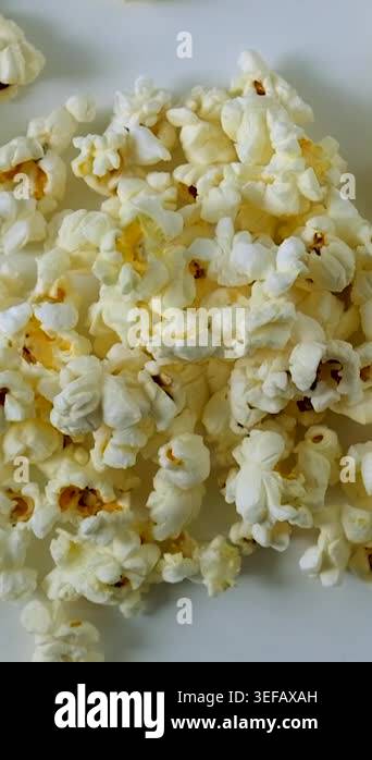 Close-up of popcorn on the table. Selective focus. Nature Stock Video ...
