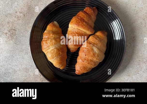Croissants fresh pastries, fluffy treats tasty snack delicious gourmet ...