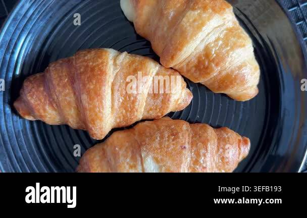 Croissants fresh pastries, fluffy treats tasty snack delicious gourmet ...
