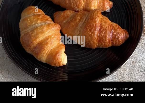 Croissants fresh pastries, fluffy treats tasty snack delicious gourmet ...