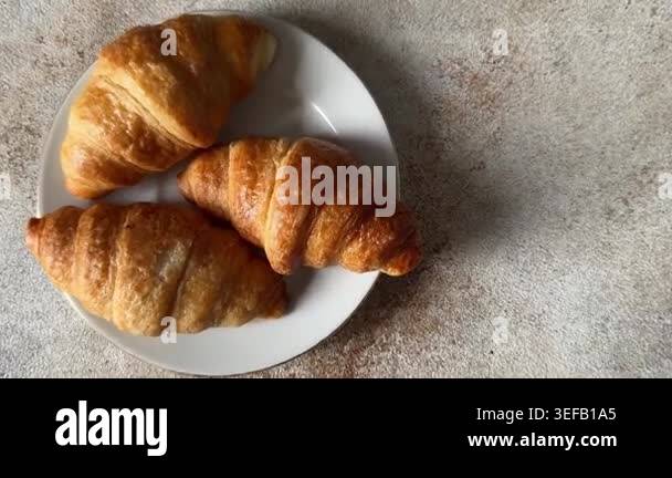 Croissants fresh pastries, fluffy treats tasty snack delicious gourmet ...