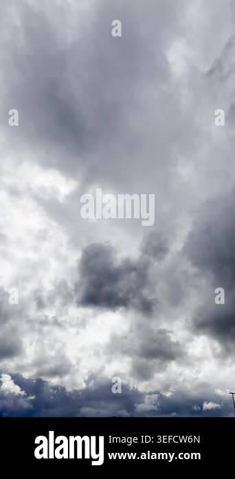 Beautiful Blue Spring Summer Sky with Light White Clouds, Slow Camera ...