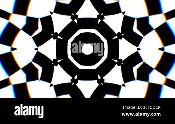 A mesmerizing kaleidoscope animation with intricate geometric patterns ...