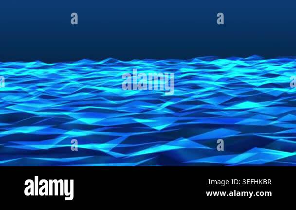 abstract blue background with waves Stock Video Footage - Alamy
