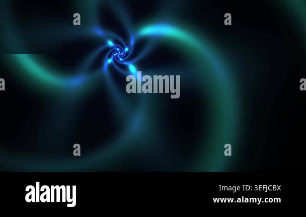 Glowing blue swirling energy pattern animation on dark background Stock ...